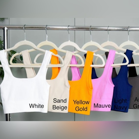 Zenana Outfitters | Tops | Zenana Ribbed Square Neck Cropped Tank Top ...